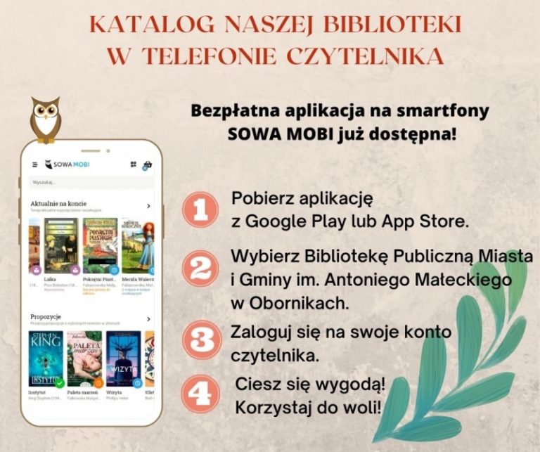 SOWA Mobi, czyli jak wypożyczyć książkę ze swojego smartfona - UM Oborniki